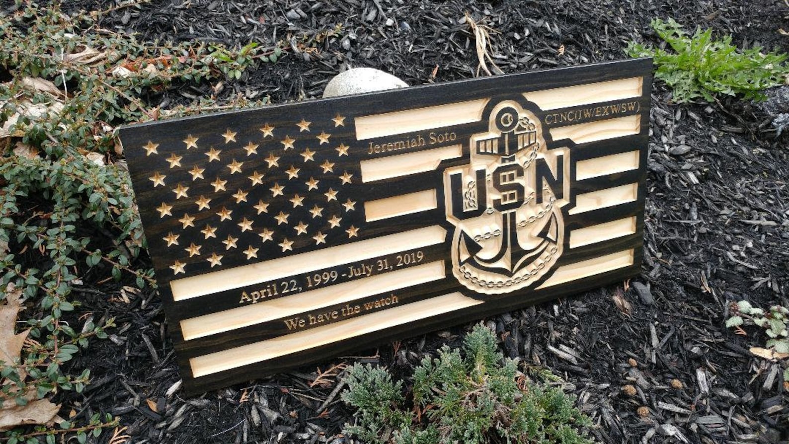 US Navy Chief Flag, Sign, US Navy Gift, Navy Chief, Engraved Sign ...