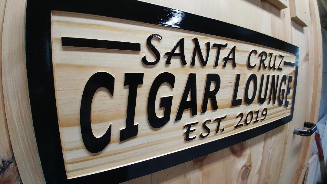 Personalized Cigar Lounge Sign Custom Bar Sign Man Cave | Etsy