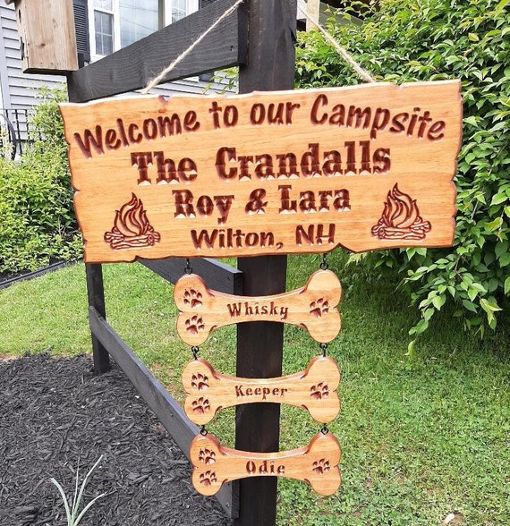 Personalized Camp Signcottage Signfamily Name Camper Sign - Etsy