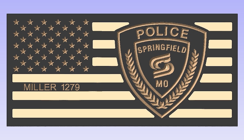Springfield Missouri Police Officer Flag Thin Blue Line Flag - Etsy