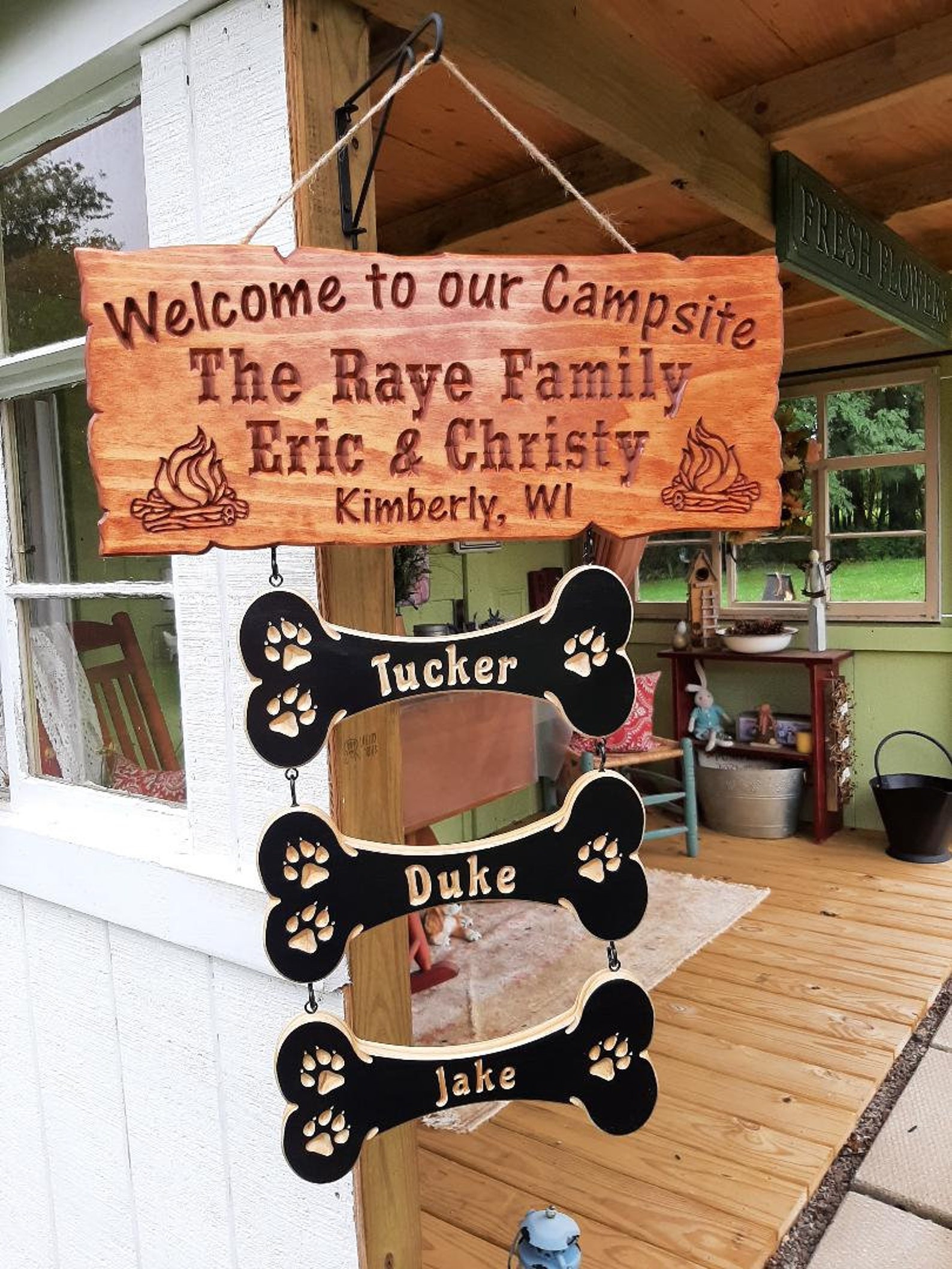 Personalized Camp Signcottage Signfamily Name Camper Sign - Etsy