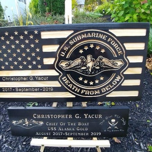 US Submarine Force Flag With Add on Sign, US Submarine Force Flag, Sign ...