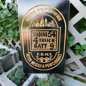 FDNY Sign, First Responder Gift, Fire Fighter Sign, Fire Truck Sign ...