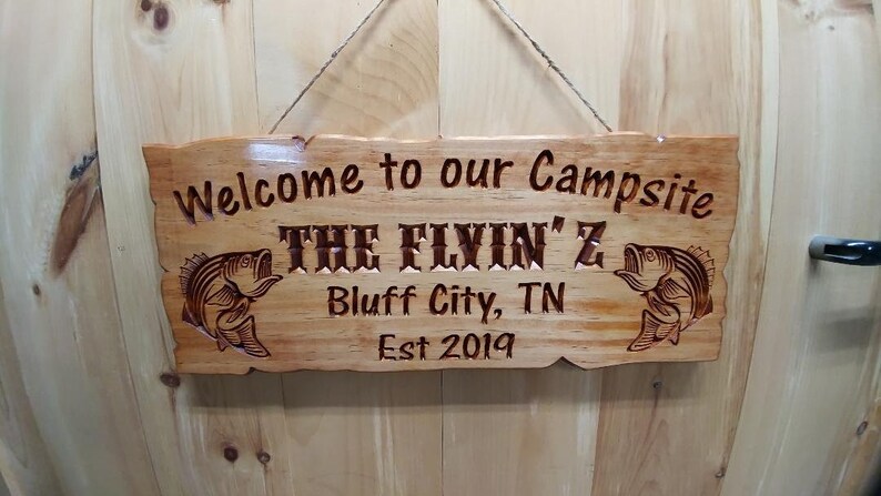 Personalized Campsite Sign, Welcome to Our Campsite Sign, Camping Sign ...