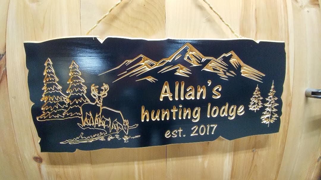 Personalized Hunting Lodge sign personalized sign hunting | Etsy
