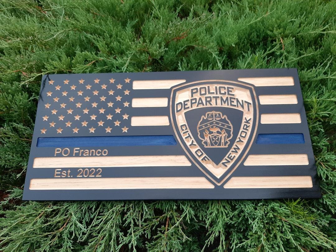 NYPD Thin Blue Line Flag, New York City Police, Sign, First Responder ...