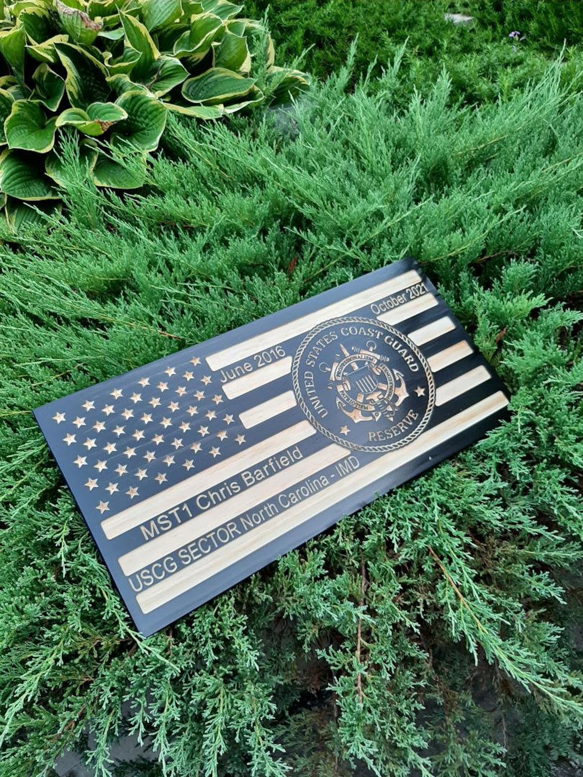 United States Coast Guard Reserve Flag, Personalized Gift, Coast Guard ...