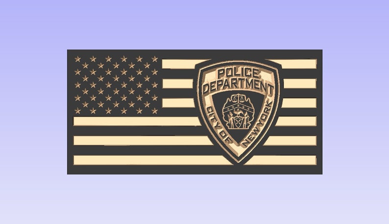 NYPD thin blue line flag New York City Police sign first | Etsy