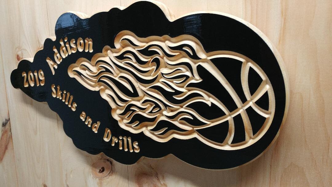 Personalized Basketball Sign, Child Basketball Sign, Carved Wooden Sign ...