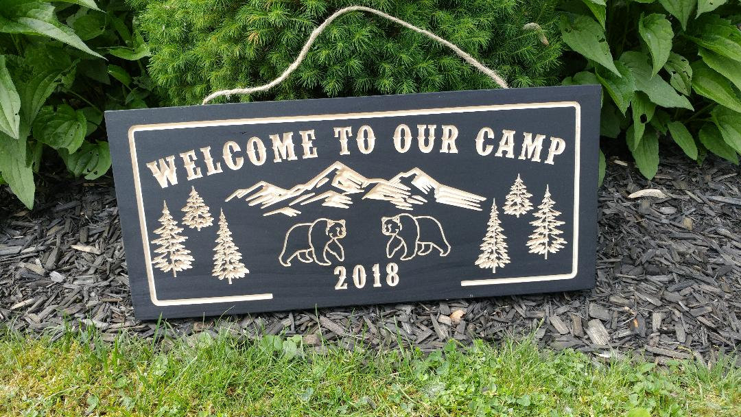 Personalized camper signPersonalized Camping signcustom camp | Etsy