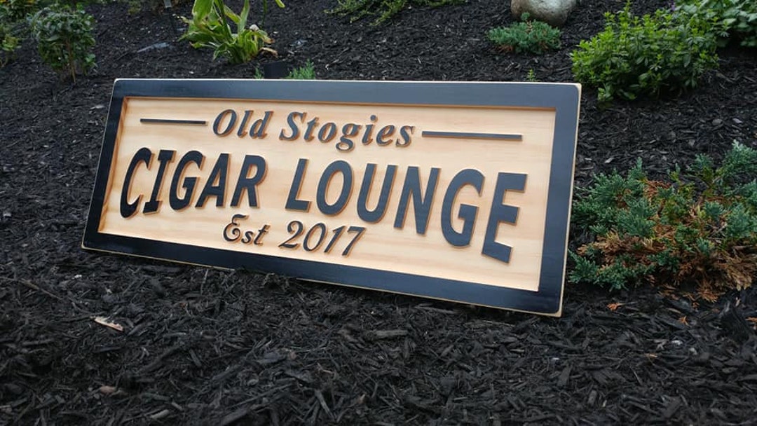 Personalized Cigar Lounge Sign, Custom Bar Sign, Man Cave Sign, Wedding ...