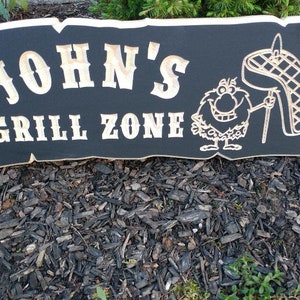 Personalized Grill Sign, Personalized Bar-b-que Sign, Grill Sign Zone ...
