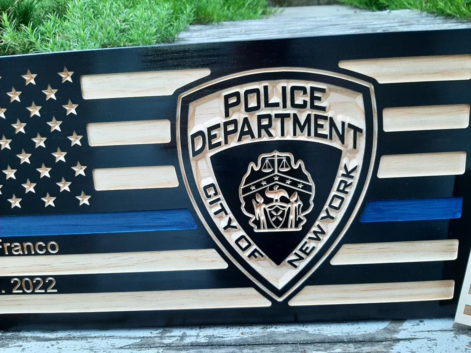 NYPD Thin Blue Line Flag, New York City Police, Sign, First Responder ...