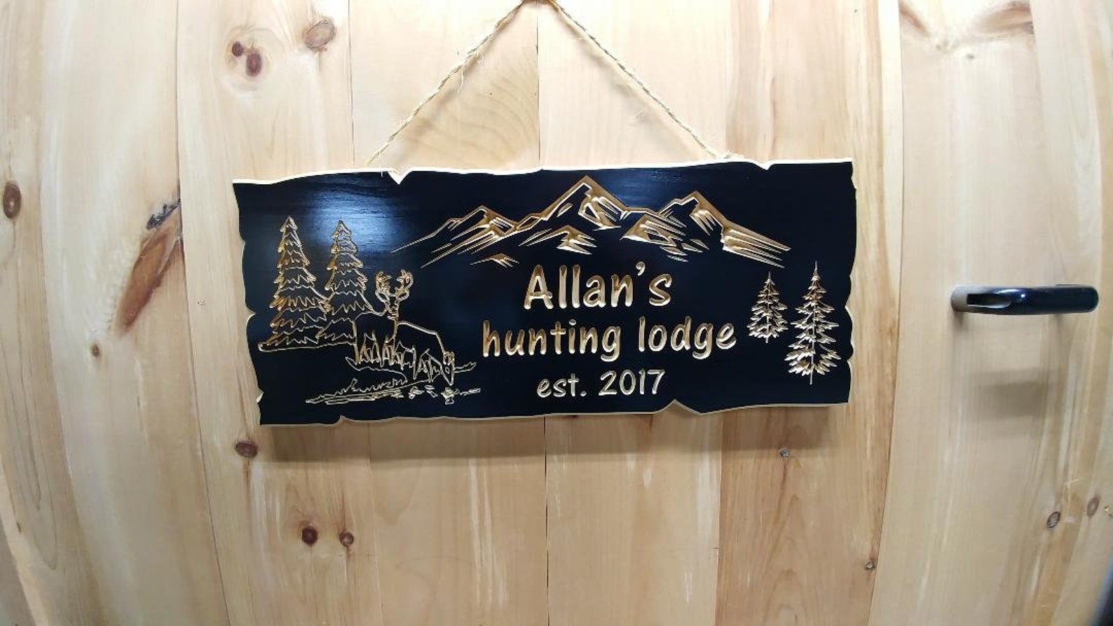 Personalized Hunting Lodge sign personalized sign hunting | Etsy