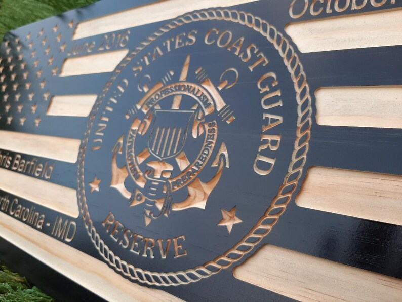 United States Coast Guard Reserve Flag Personalized Gift - Etsy