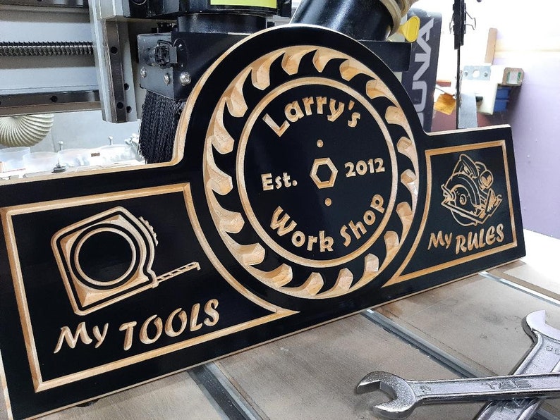 Work Shop Sign, Personalized Shop Sign, Wood Shop Sign, Garage Sign ...
