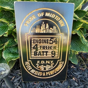 FDNY Sign, First Responder Gift, Fire Fighter Sign, Fire Truck Sign ...