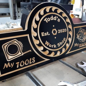 Work Shop Sign, Personalized Shop Sign, Wood Shop Sign, Garage Sign ...