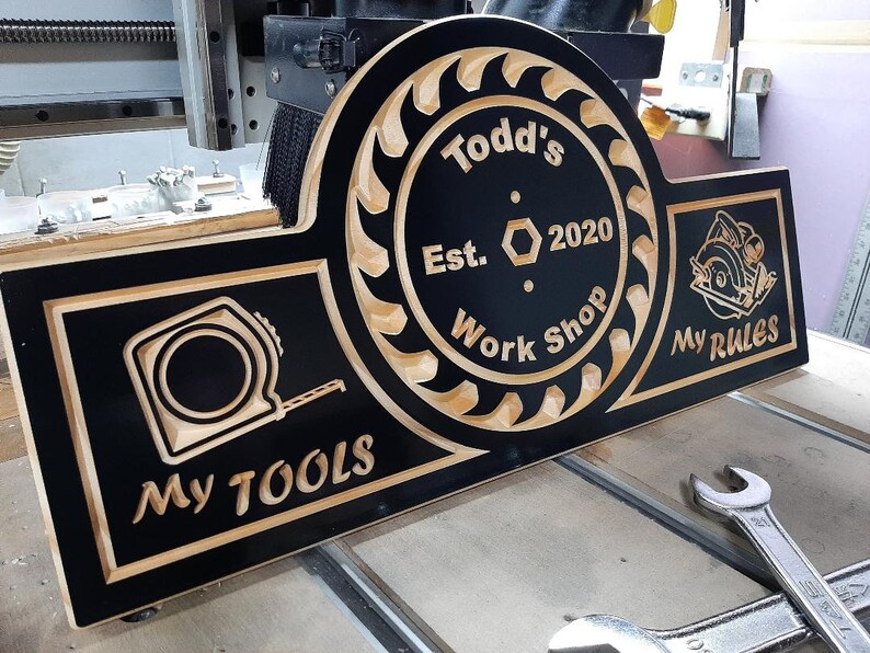 Work Shop Sign Personalized Shop Sign Wood Shop Sign Garage - Etsy