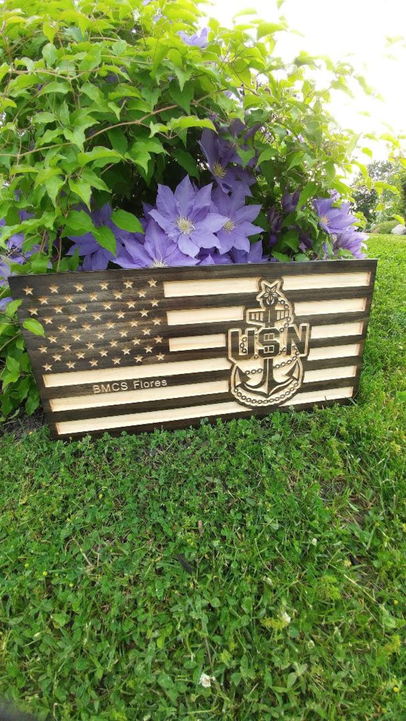 US Navy Senior Chief Flag, Sign, Navy Senior Chief, Engraved Sign ...