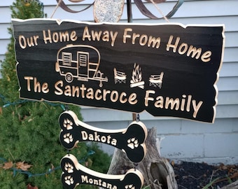 Personalized Family Camping Sign - Etsy