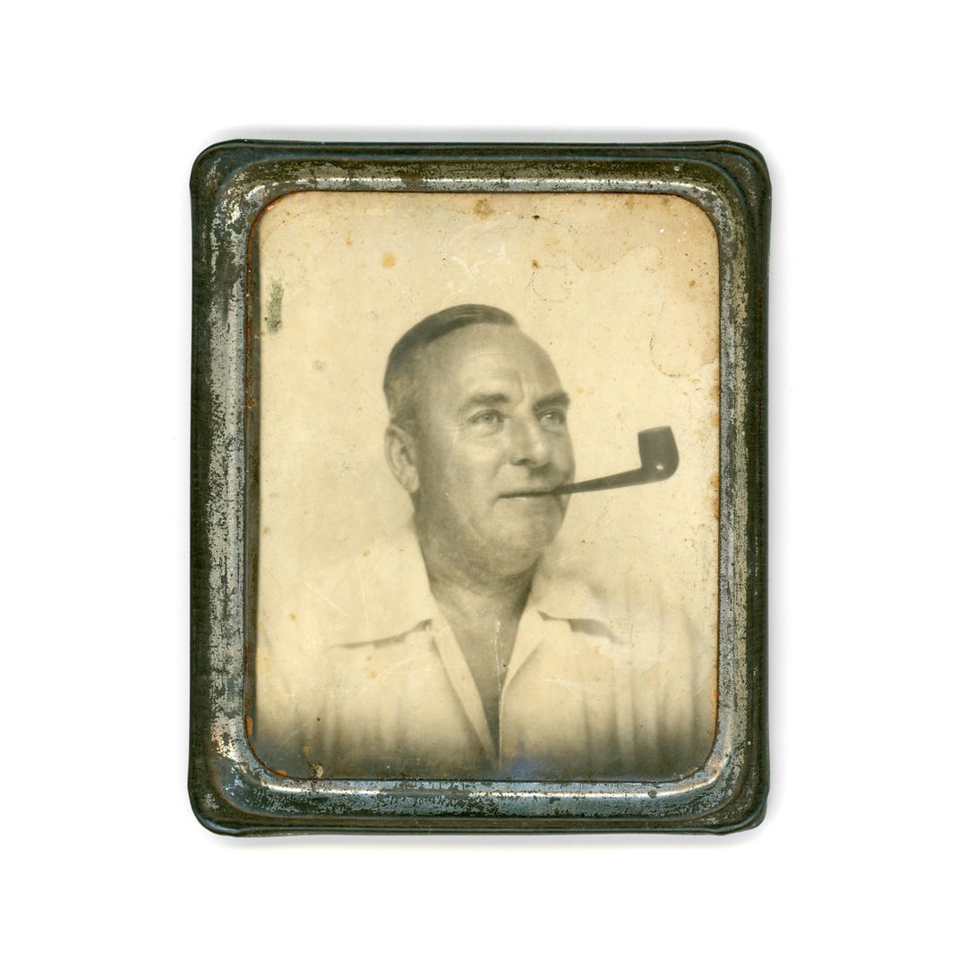 Vintage Photo Booth Man Smoking a Pipe Vintage Photomatic Photobooth - Etsy