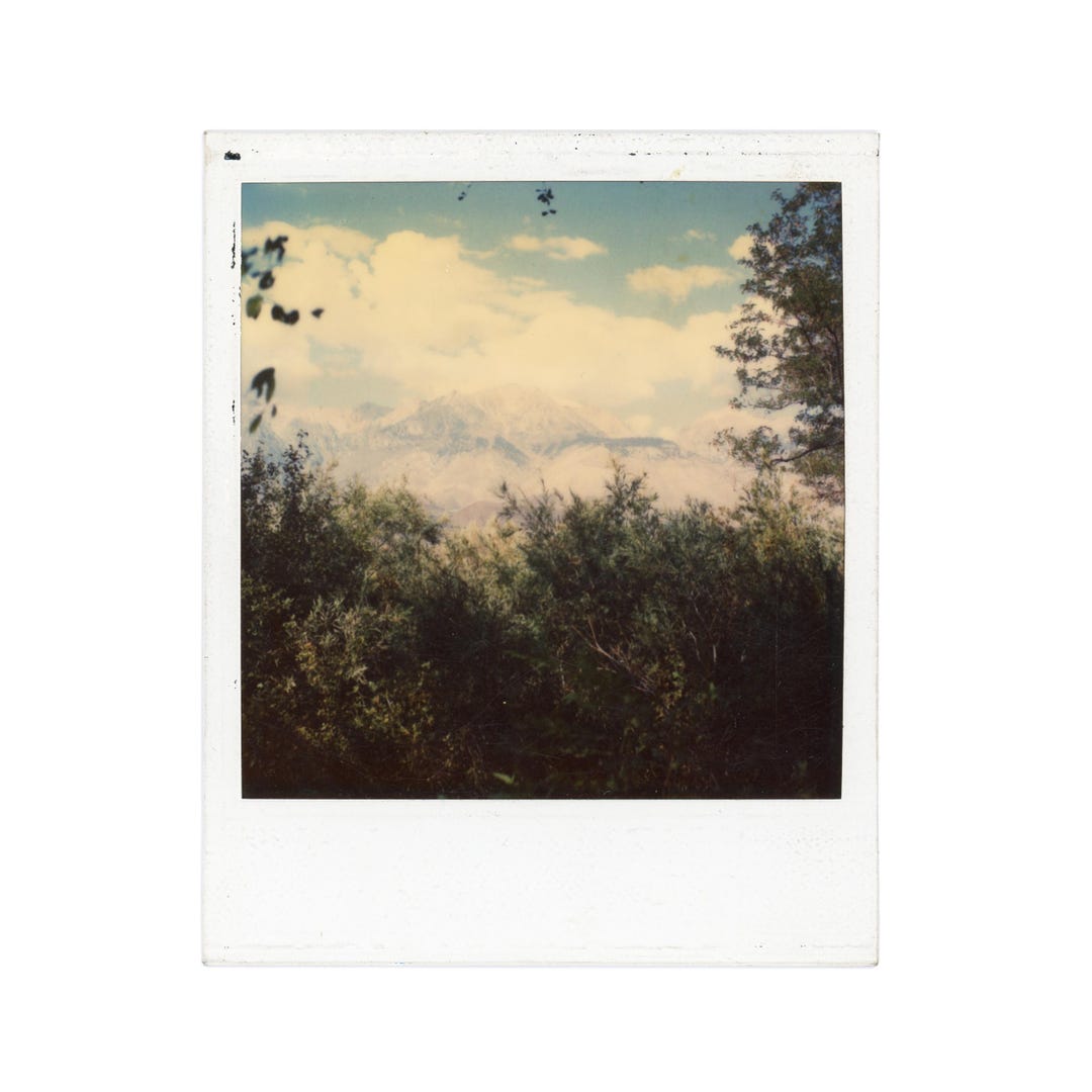 Mountains ~ Vintage Polaroid Photo ~ Dreamy Landscape Portrait ...