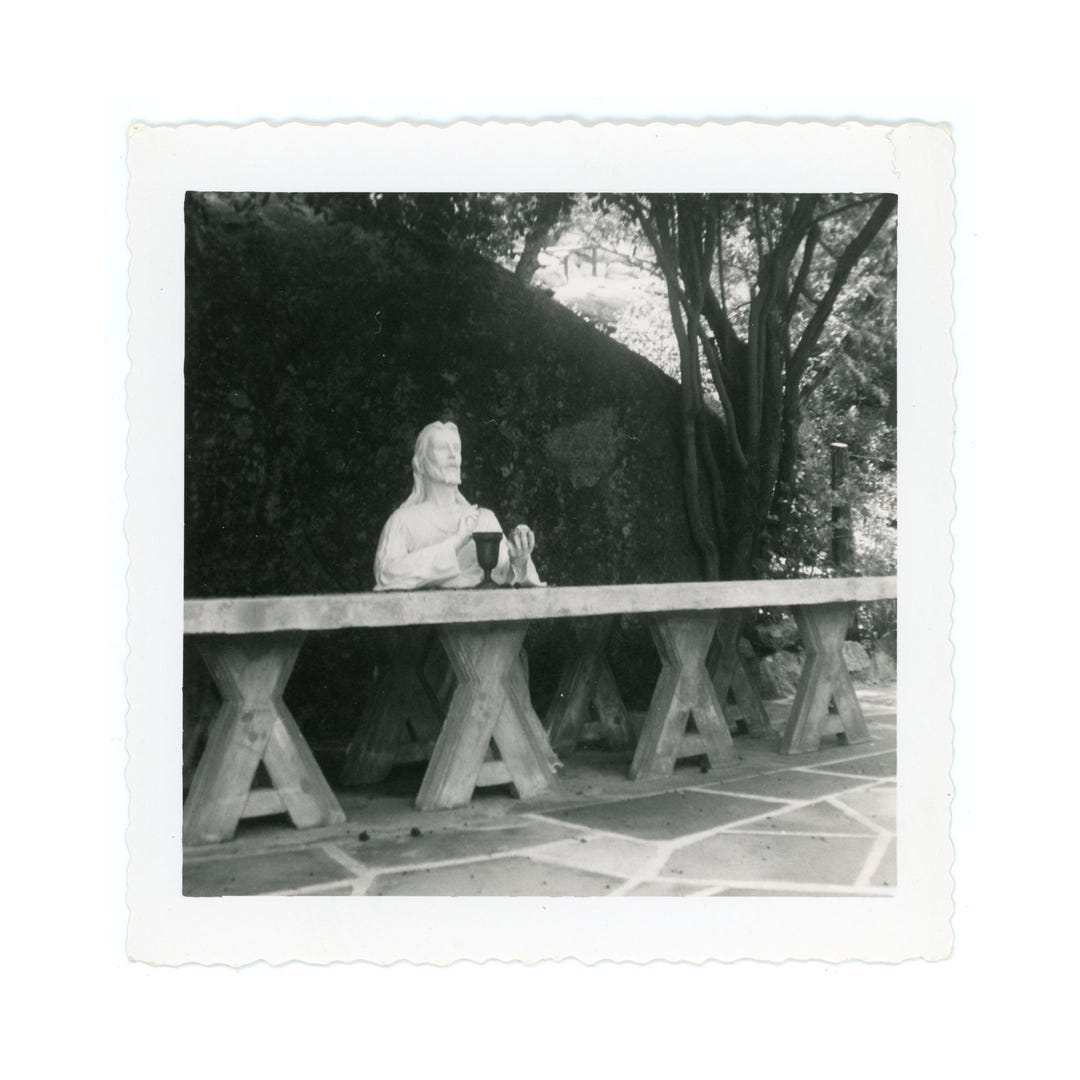 Vintage Snapshot Jesus Statue Still Life Vintage Photo O4 - Etsy