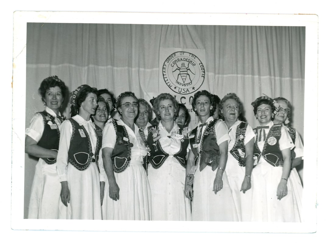 Order of the Cootie ~ Vintage Snapshot ~ Group of Women in Club Uniform ...