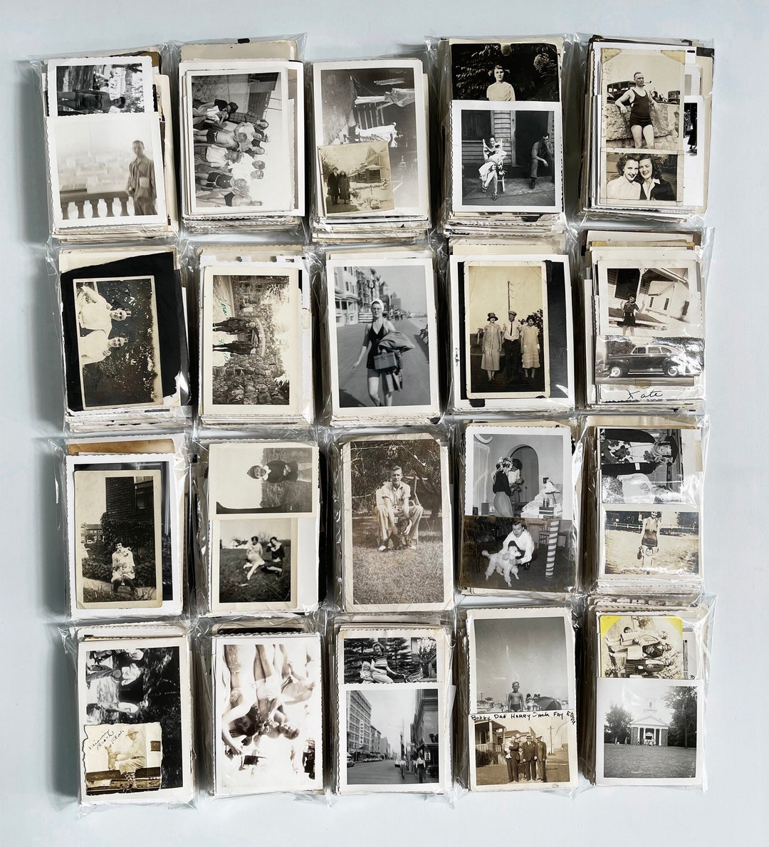 100 JUNK Vintage Snapshots MYSTERY Vintage JUNK Photo Lot Black and ...