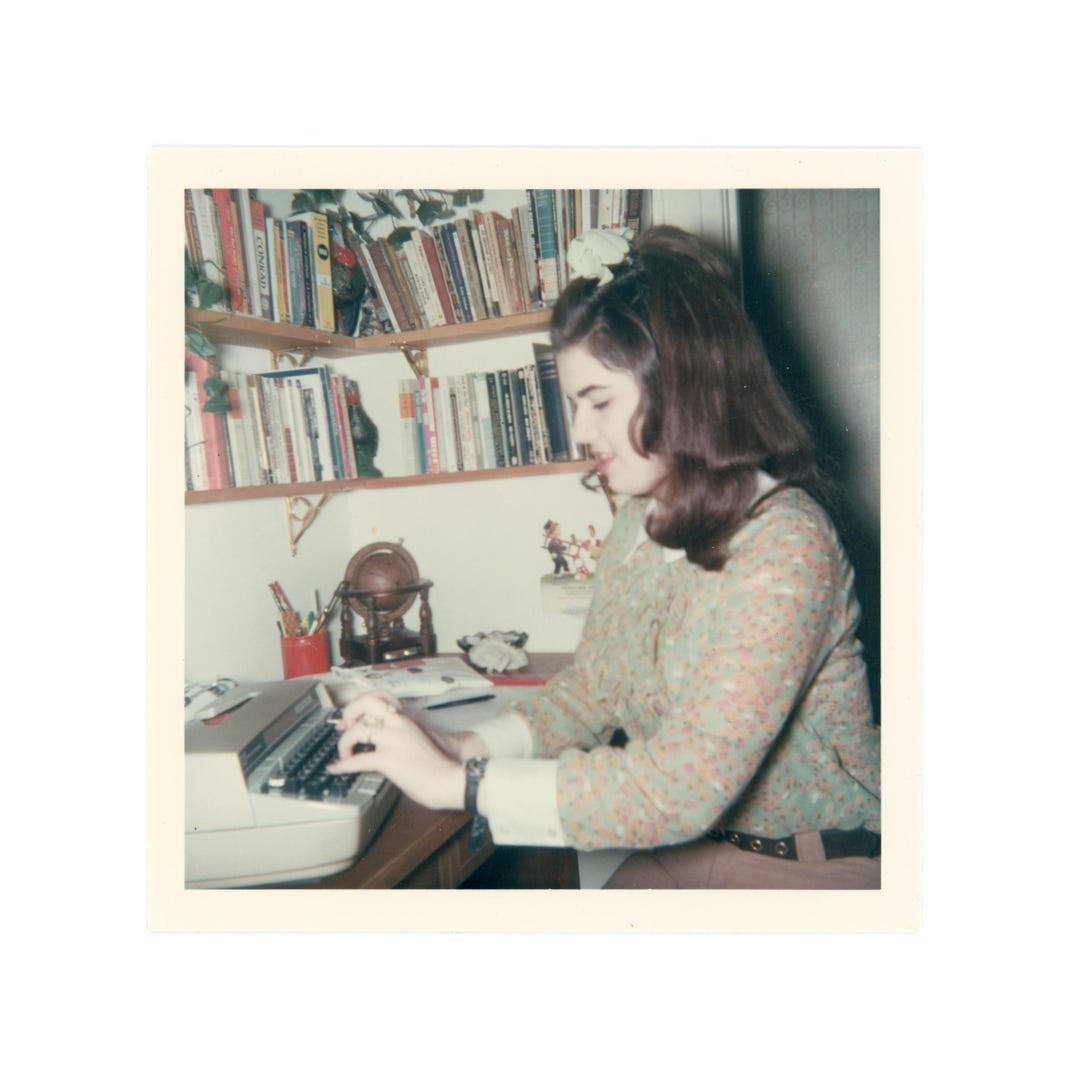 1960s Woman Typing ~ Vintage Photo ~ Vintage Snapshot S73 - Etsy