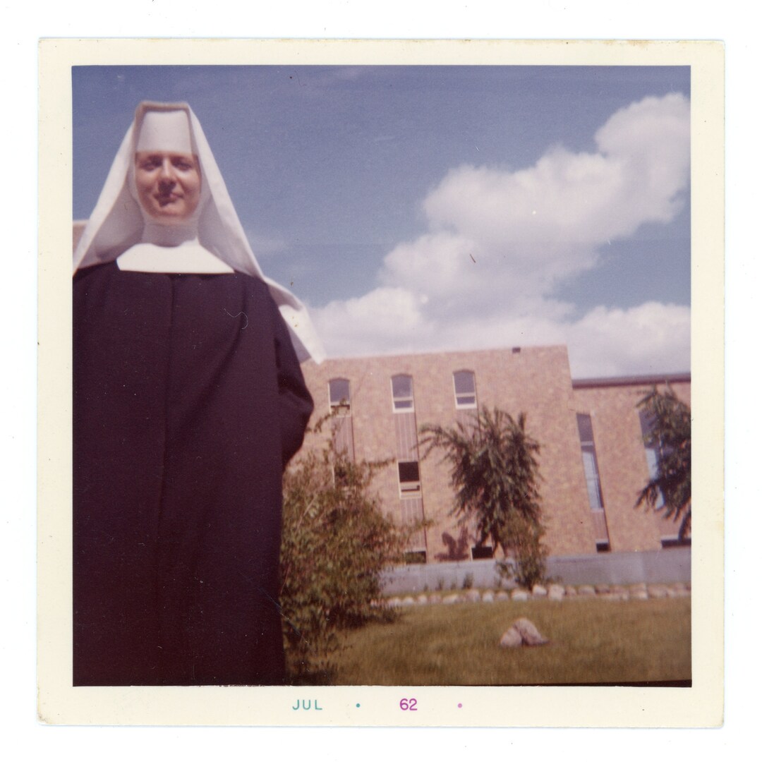 1960s Vintage Photo off Center Nun Vintage Snapshot WC12 - Etsy