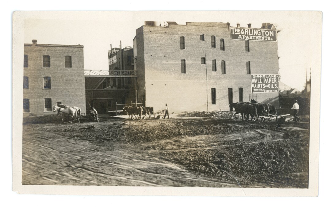 Arlington Apartments 1910s Vintage Snapshot Construction Buildings and ...