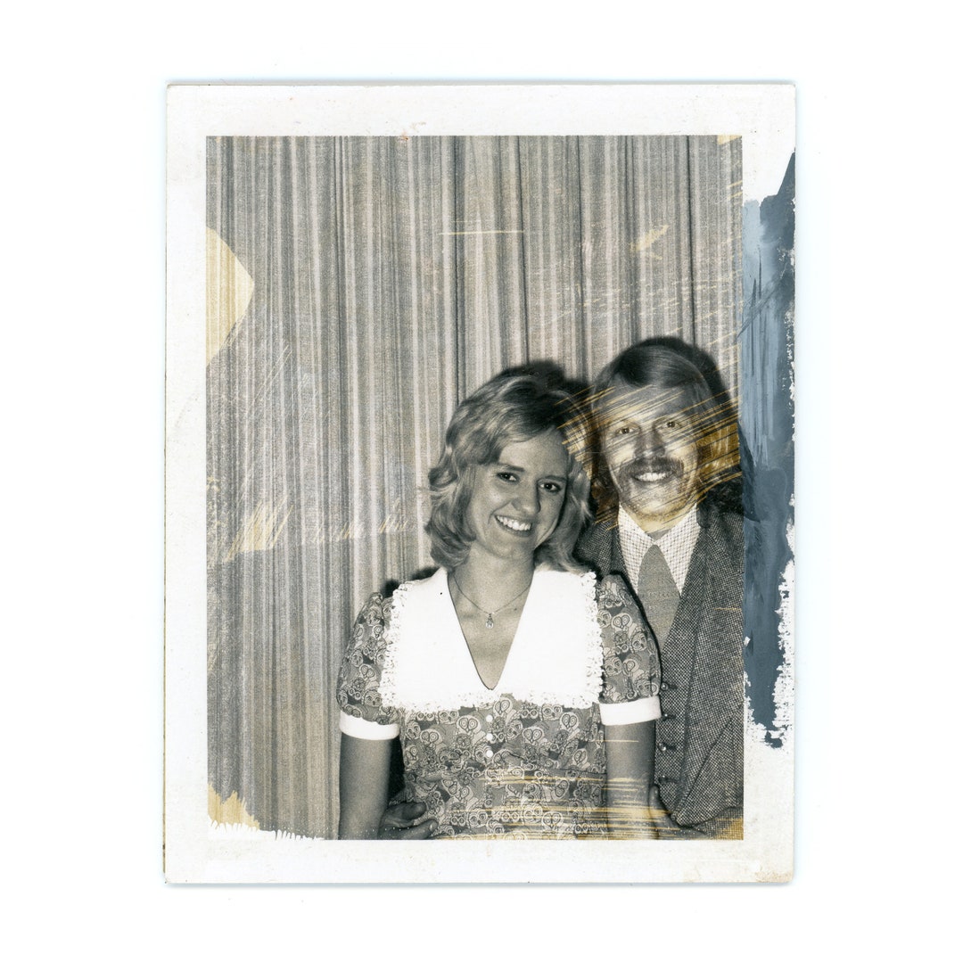 Damaged Vintage Polaroid Snapshot ~ Identified Couple Wedding ...