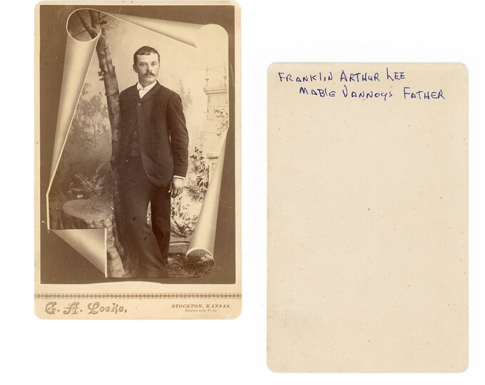 Franklin Arthur Lee Identified Cabinet Card Victorian Man Masked ...