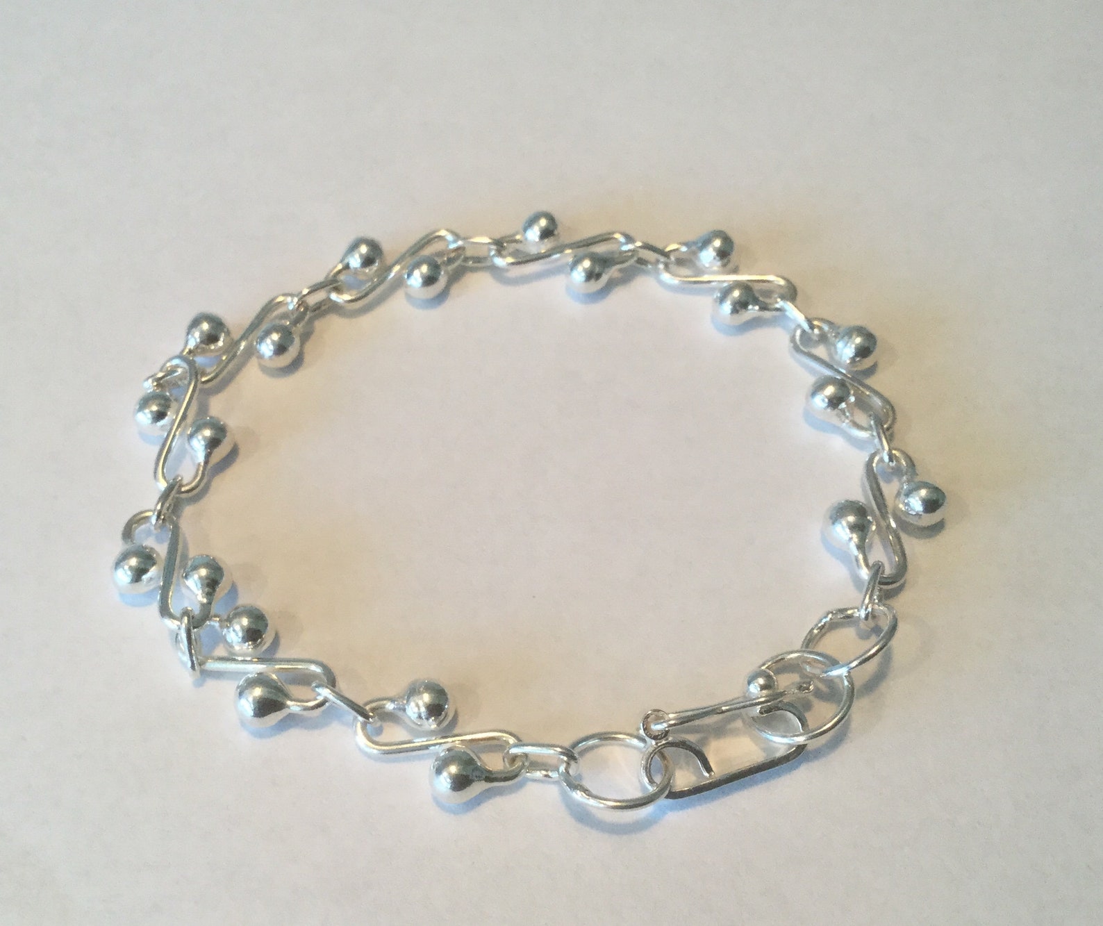 Peruvian 950 Sterling Silver Bracelet Beaded Bracelet Women - Etsy