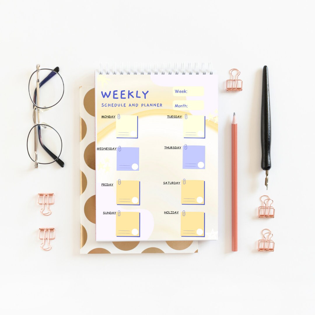 Weekly Planner | Customizable Planner | Personalized Notebook Planner ...