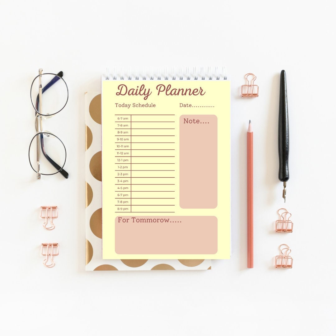 Daily Planner | Customizable Planner | Personalized Notebook Planner ...