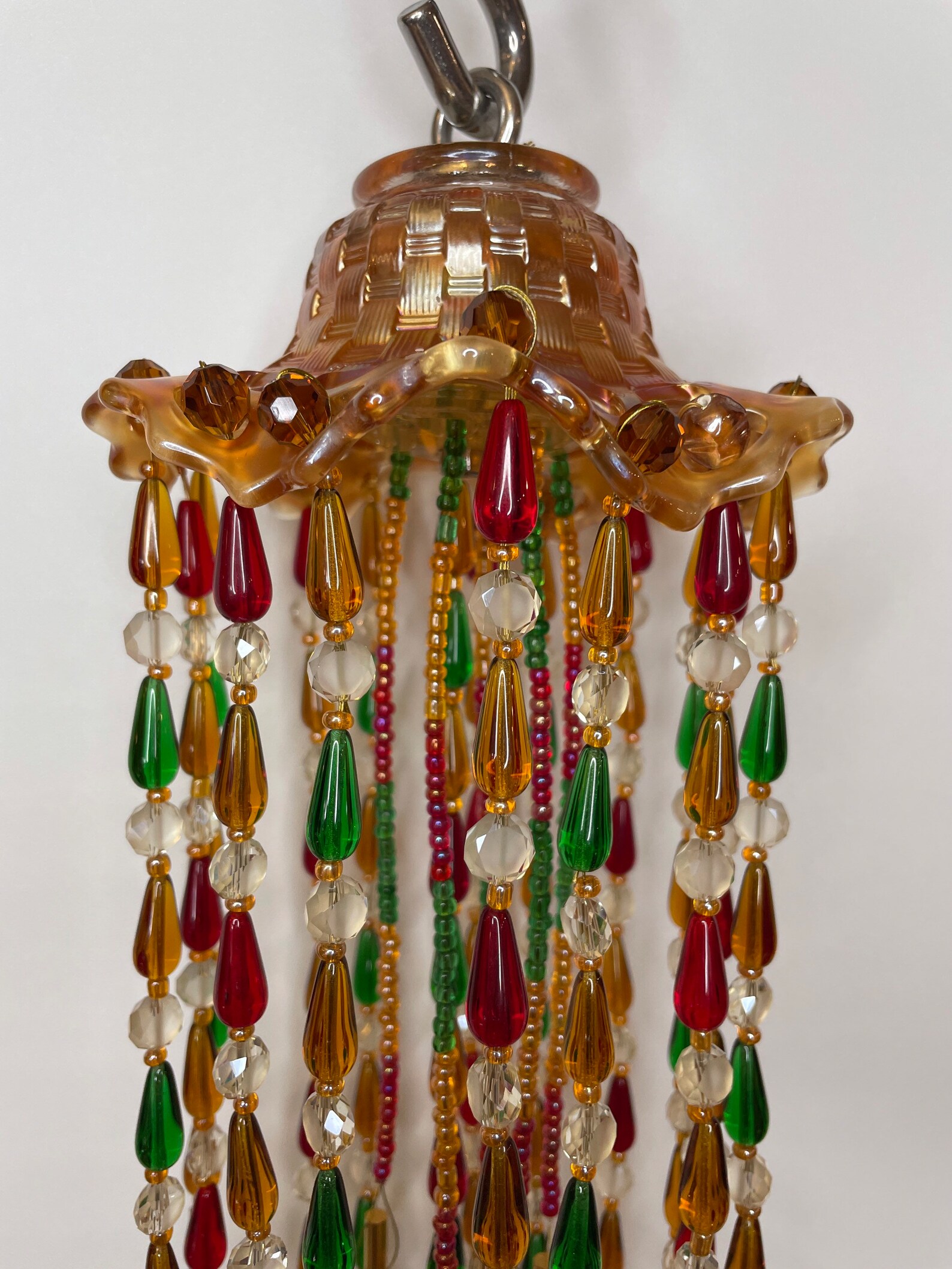 The Golden Cap Crystal and Glass Beaded Wind Chime Gift for Holiday ...