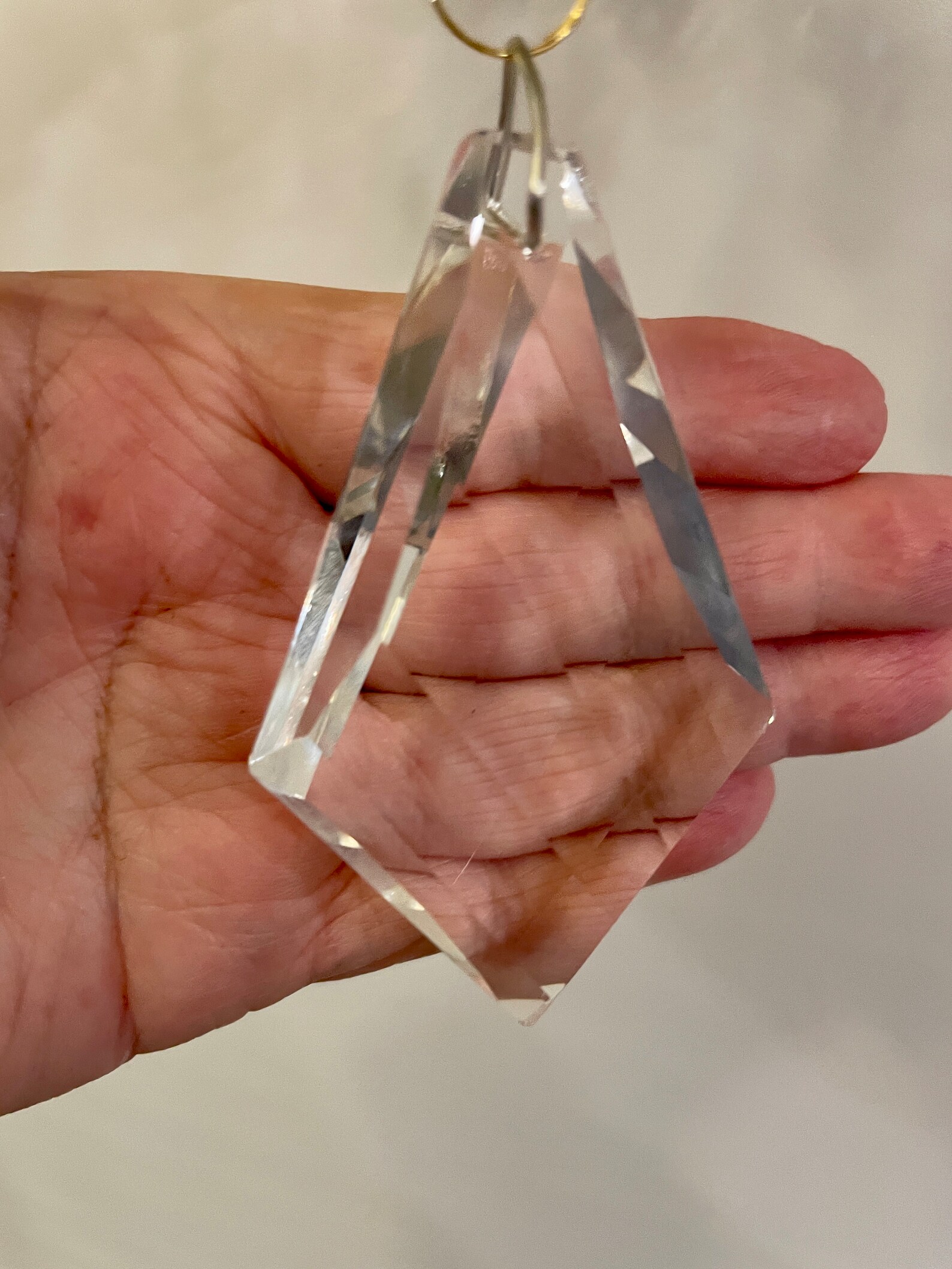 White Christmas Crystal and Glass Bead Wind Chime - Etsy