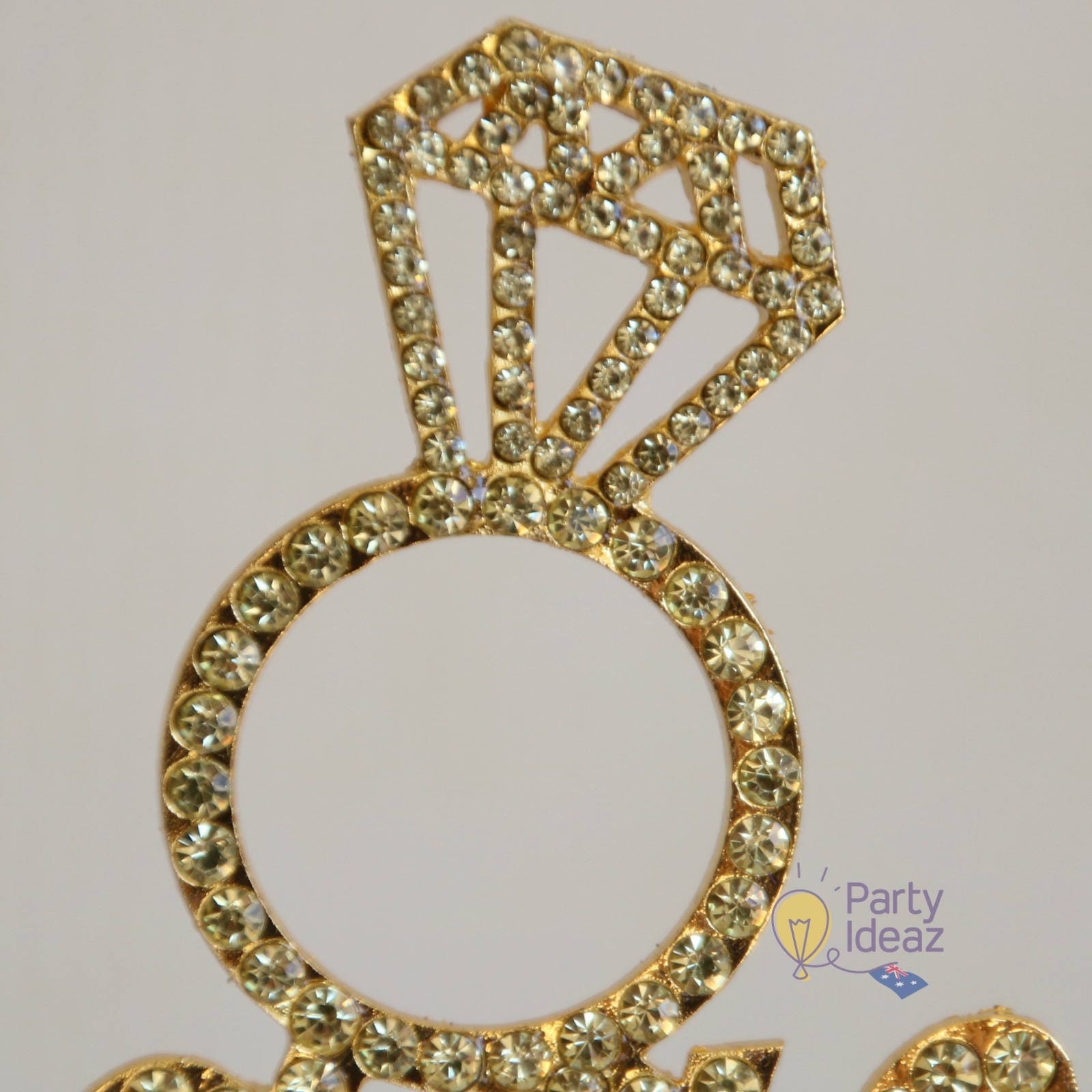 Rhinestone Engaged Cake Topper Rose Gold / Gold / Silver - Etsy