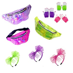 80s Accessories 80s Fluro Bum Bag Headband 80s Costume - Etsy