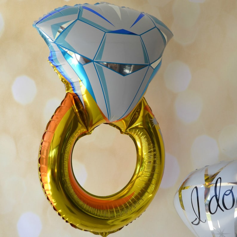 Engagement Party DecorationsEngagement Ring Balloons Silver | Etsy
