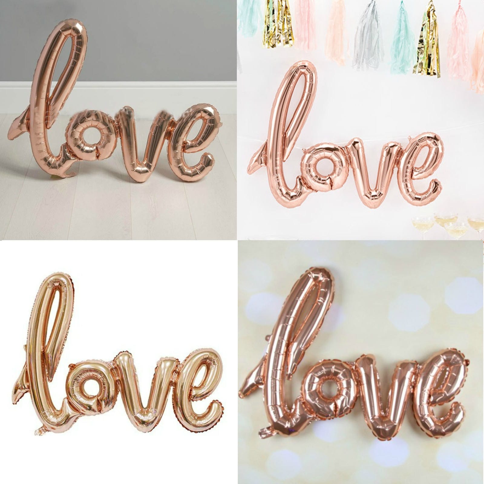 Rose Gold LOVE Balloon Script/handwritten Rose Gold - Etsy Australia