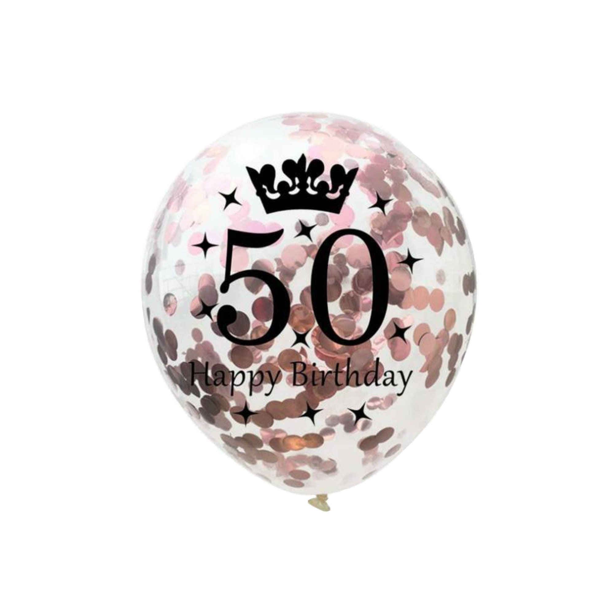 50th Birthday Decorations Rose Gold 50 Number Balloons - Etsy Australia