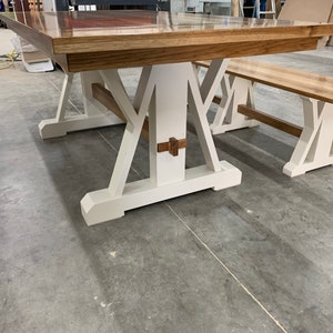 Farmhouse Trestle Table - Etsy
