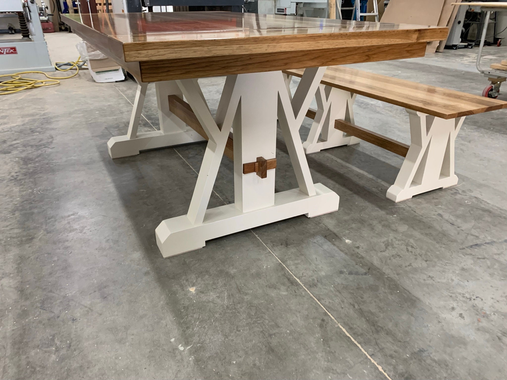 Farmhouse Trestle Table - Etsy