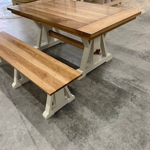 Farmhouse Trestle Table - Etsy