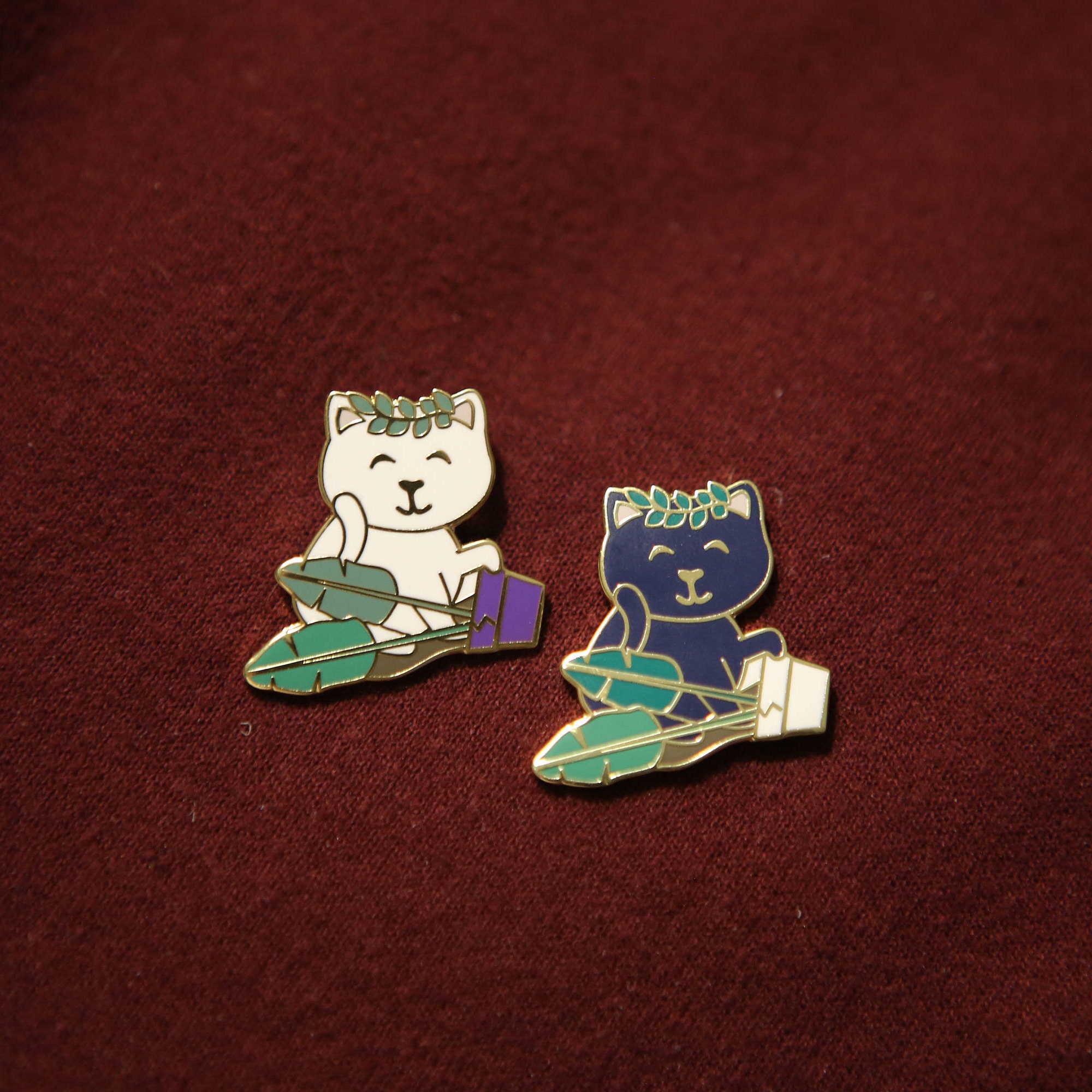 Cat Knocking Over a Plant Hard Enamel Pin - Etsy
