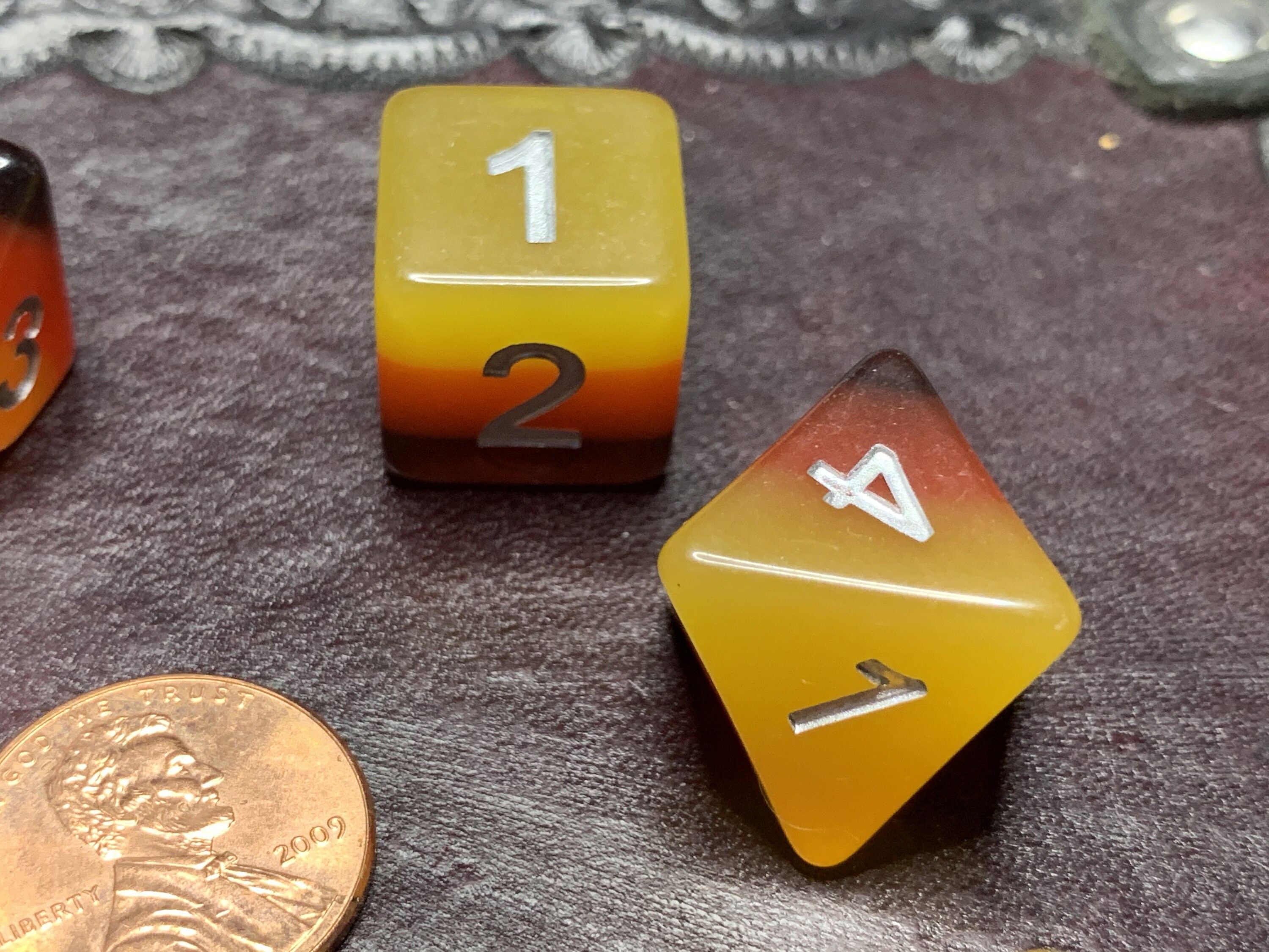 Standard Polyhedral 7 Die Dice Set Opaque Tri-layer Brown - Etsy